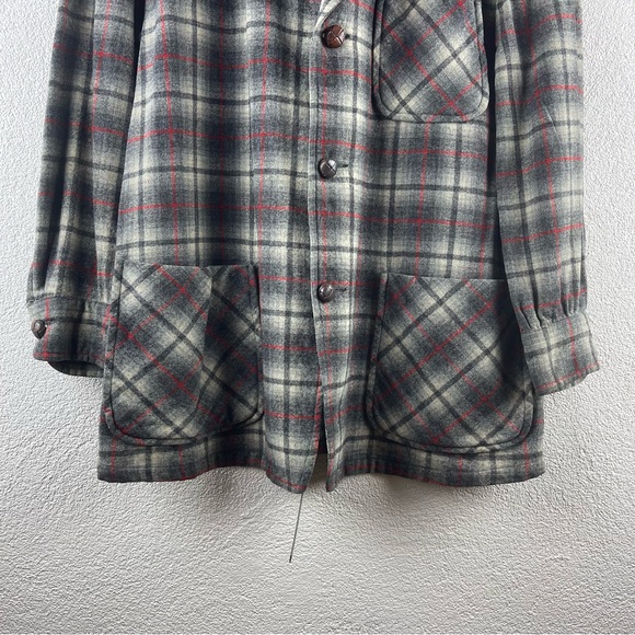 Pendleton | Jackets & Coats | Vintage L 5s M Pendleton Plaid 49er Style Pockets Button Cuff Wool ...